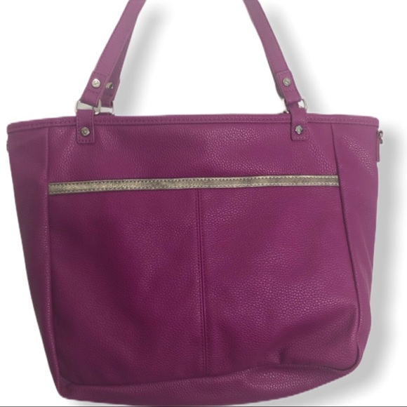 31 | Bags | Dark Pinkish Purple Jewell 3 Bag Reversible Purse | Poshmark